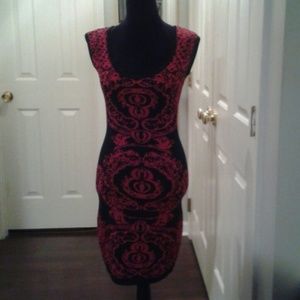 XOXO | Dresses | Xoxo Black And Fusha Form Fitting Dress | Poshmark